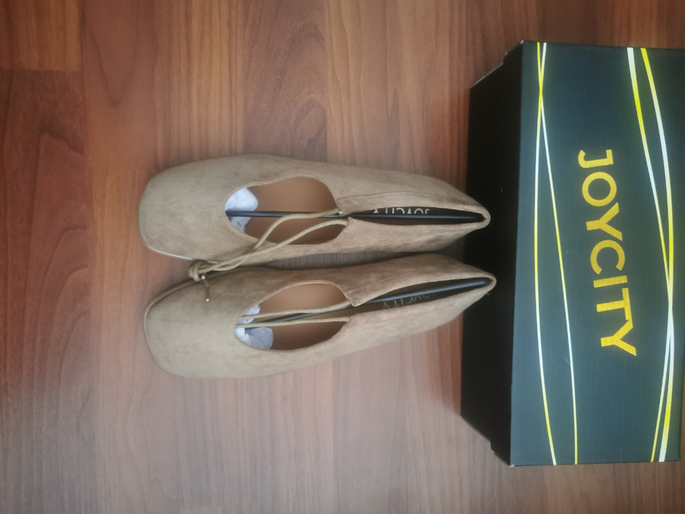 Балетки Женский JOYCITY Искусственная кожа, размер 41 6 Россия лодочки Шнуровка Квадратный нос ...