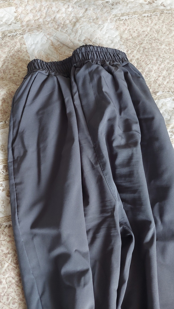 Брюки Мужской MOOCIE широкие серый Хлопок Спортивный, размер 54 Эластичная, Шнуровка свободный ...