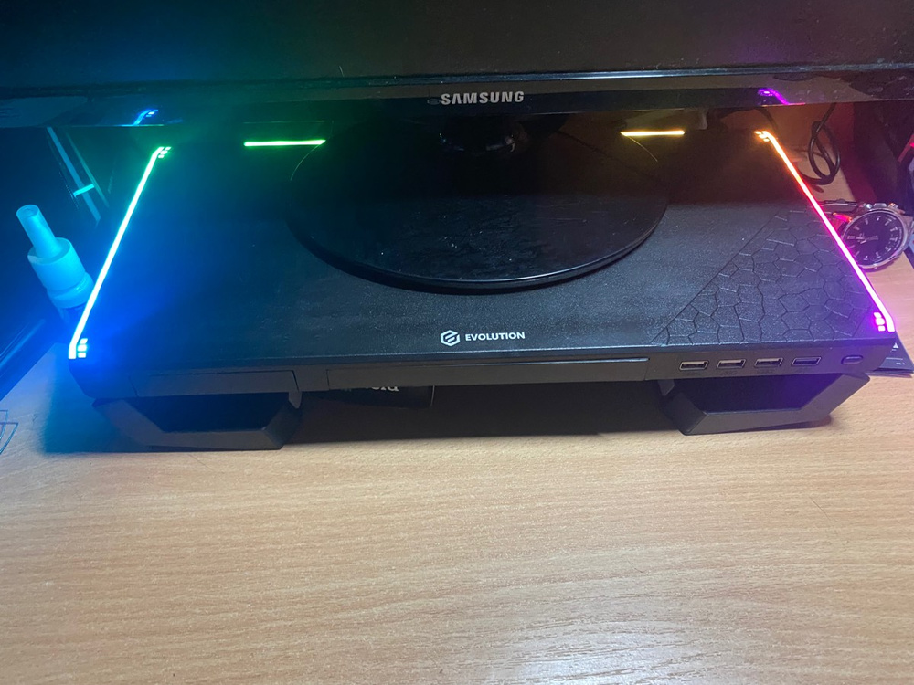 Подставка под монитор с USB хаб EVOLUTION MS200 RGB купить на OZON по низкой цене (959175121)
