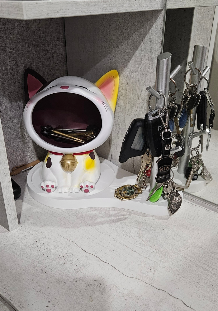 Милые кошачьи украшения для хранения, украшения для дома, поделки из смолы, праздничные подарки ...