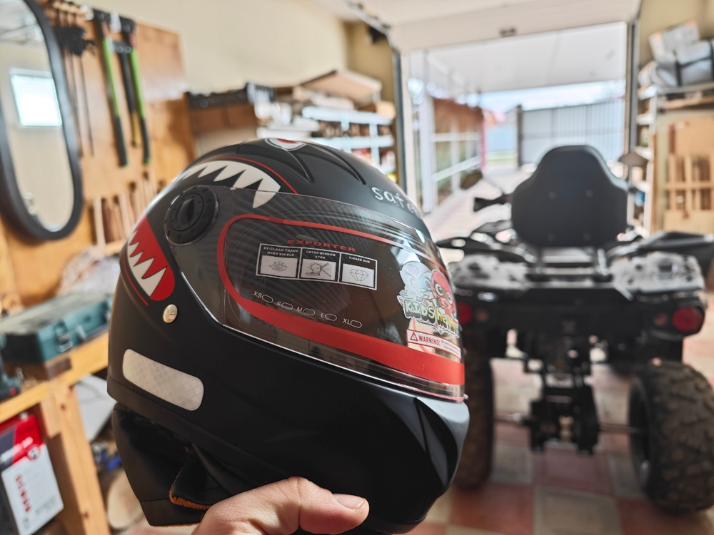 Мотошлем открытый Bands, красный, очки и козырек в комплекте купить на OZON по низкой цене ...