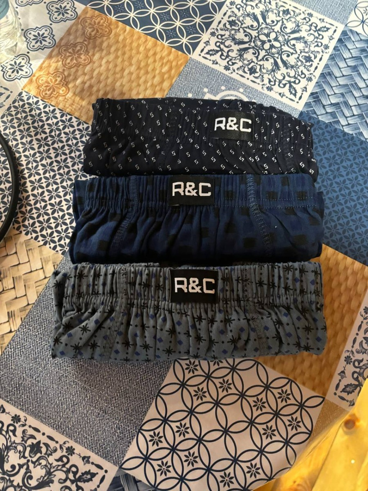 Комплект трусов Мужской RUSCOTTON Хлопок разноцветный, размер 54 Средняя Россия Повседневный ...