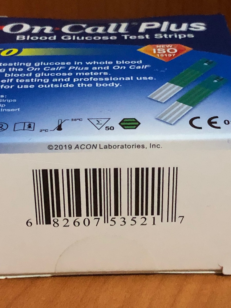 Тест-полоски Он Call Plus Blood Glucose Test Strips, REF G133-111 ...