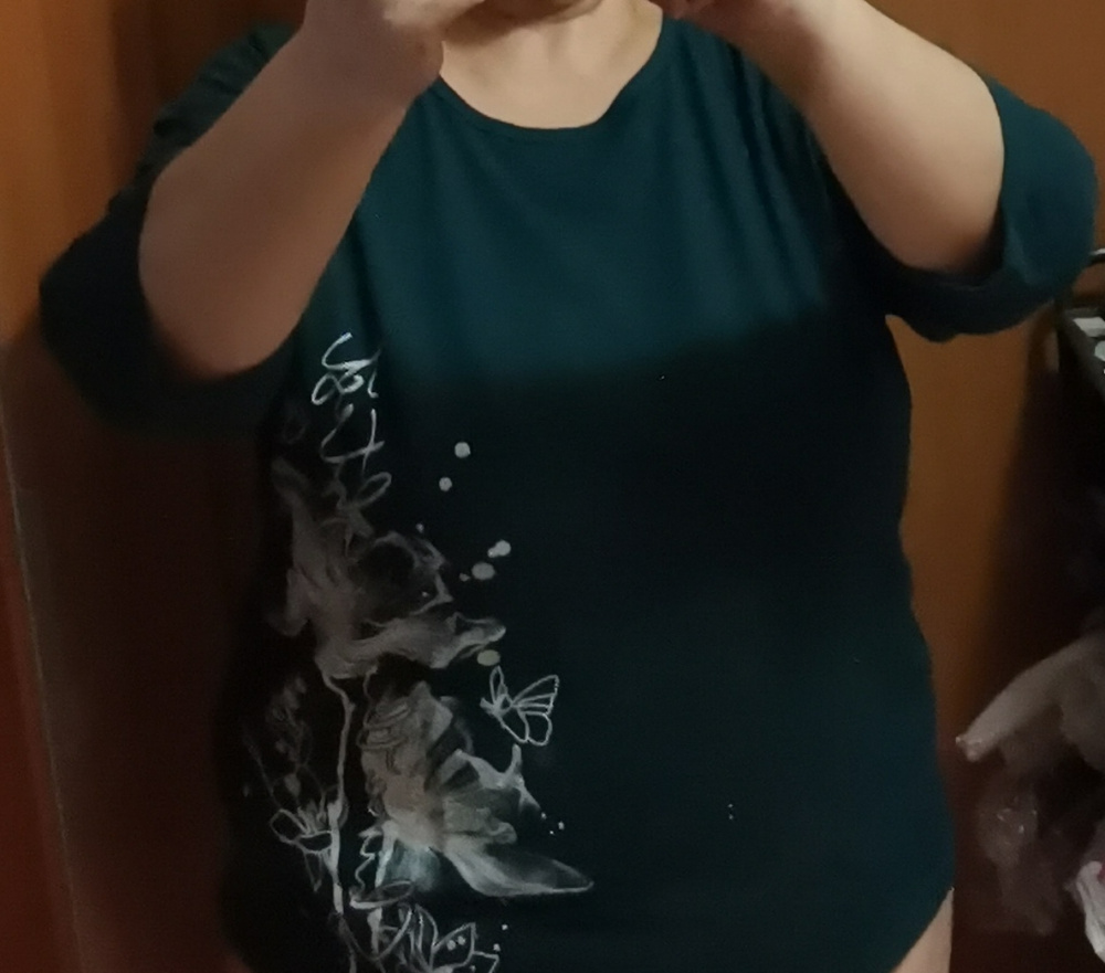 Футболка Женский Iv-Capriz фиолетовый, сиреневый Три четверти, размер ...