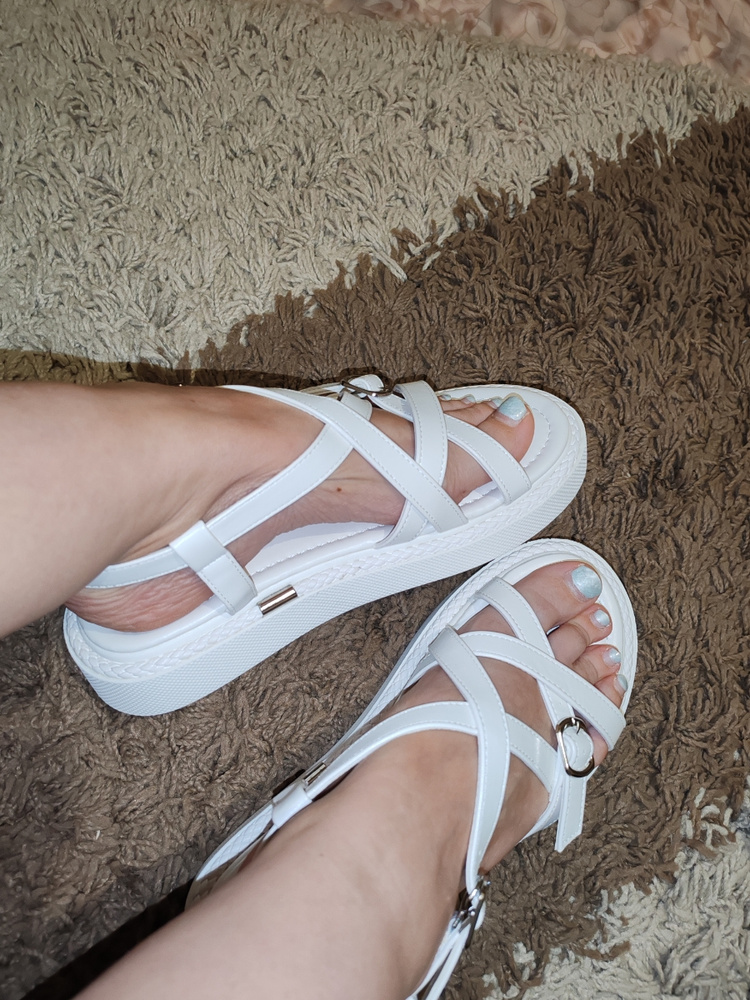 Босоножки Женский JOYCITY Платформа Экокожа, размер 39 Открытый нос, Ремешок вокруг щиколотки F ...