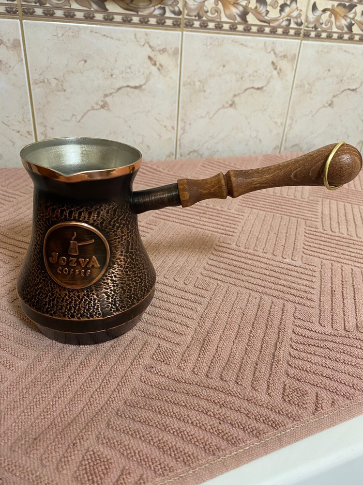 Турка для кофе медная 160 мл, JEZVA COFFEE Армянская джезва цельная, коллекция "Винтаж" купить ...