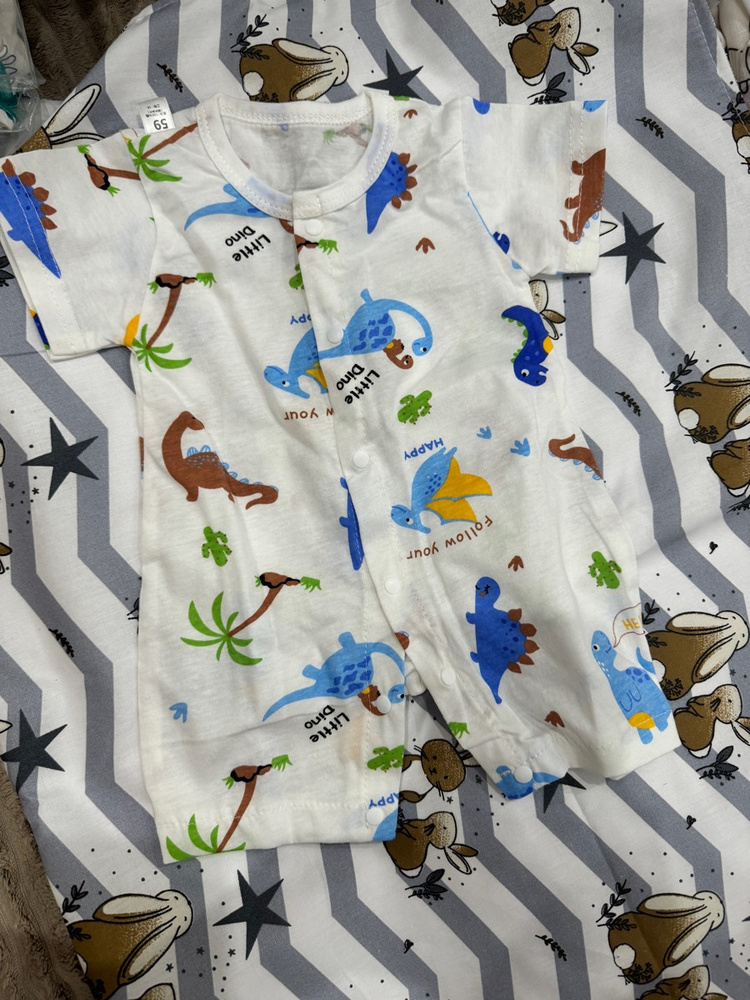 Кардиган для малышей Девочки, Мальчики BCATON, размер 66 Хлопок Анималистический средне-серый ...