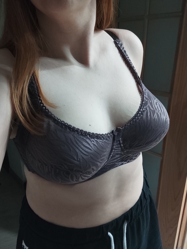 Бюстгальтер Женский OIRO мягкая чашка на каркасе, на косточках, размер 85E серый Полиамид ...