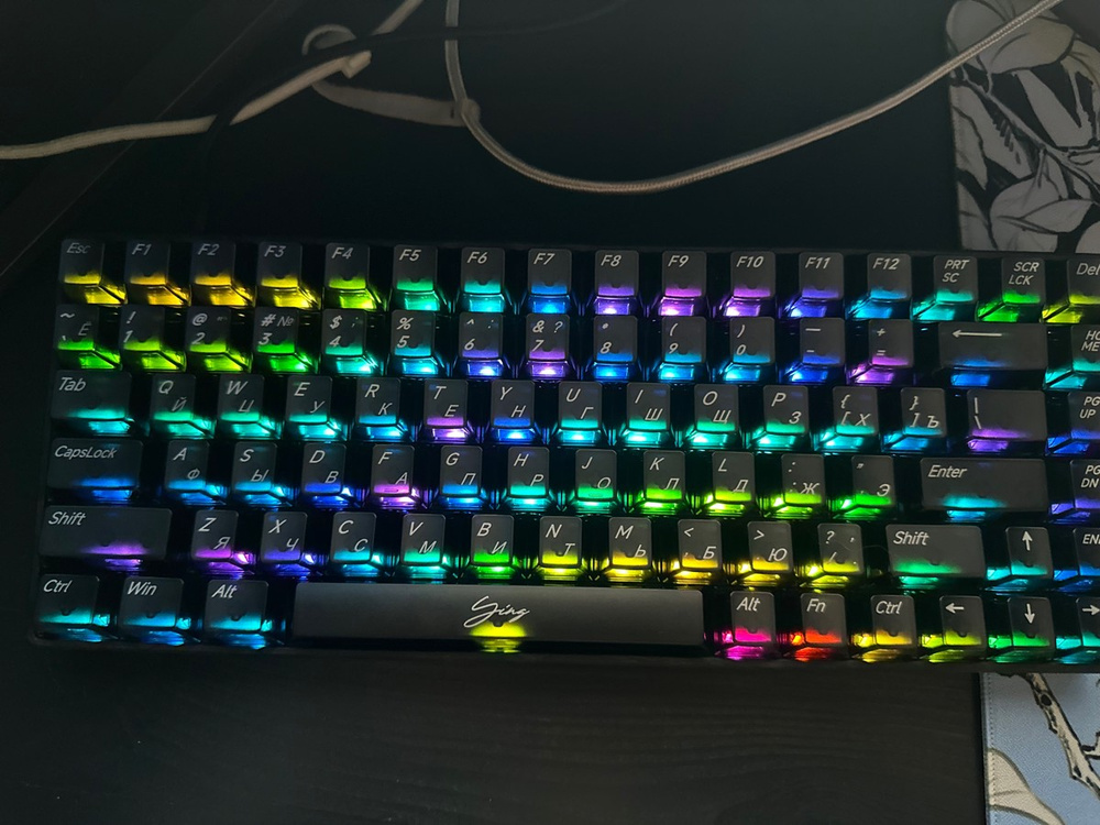 WLMOUSE YING 75 Клавиатура из кованого углеродного волокна, Shadow Switch (TTC), Белая купить на ...