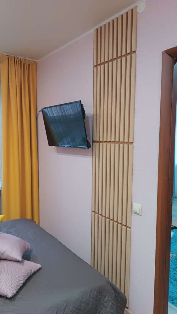 Стеновые панели реечные декоративные рейки на стену Дуб бунратти черная основа 690х505 мм