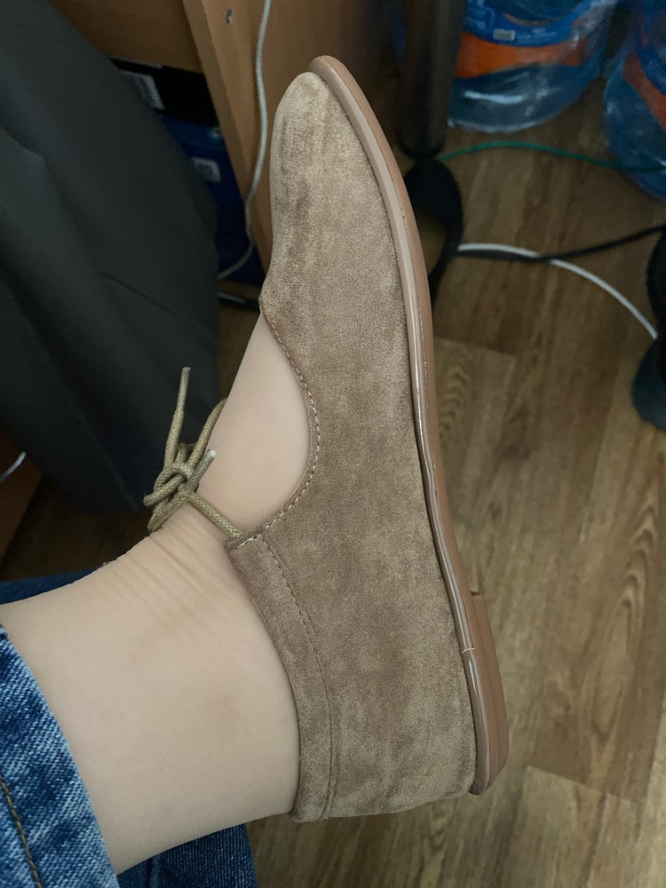 Балетки Женский JOYCITY Искусственная кожа, размер 36 6 Россия лодочки Шнуровка Закрытый нос ...