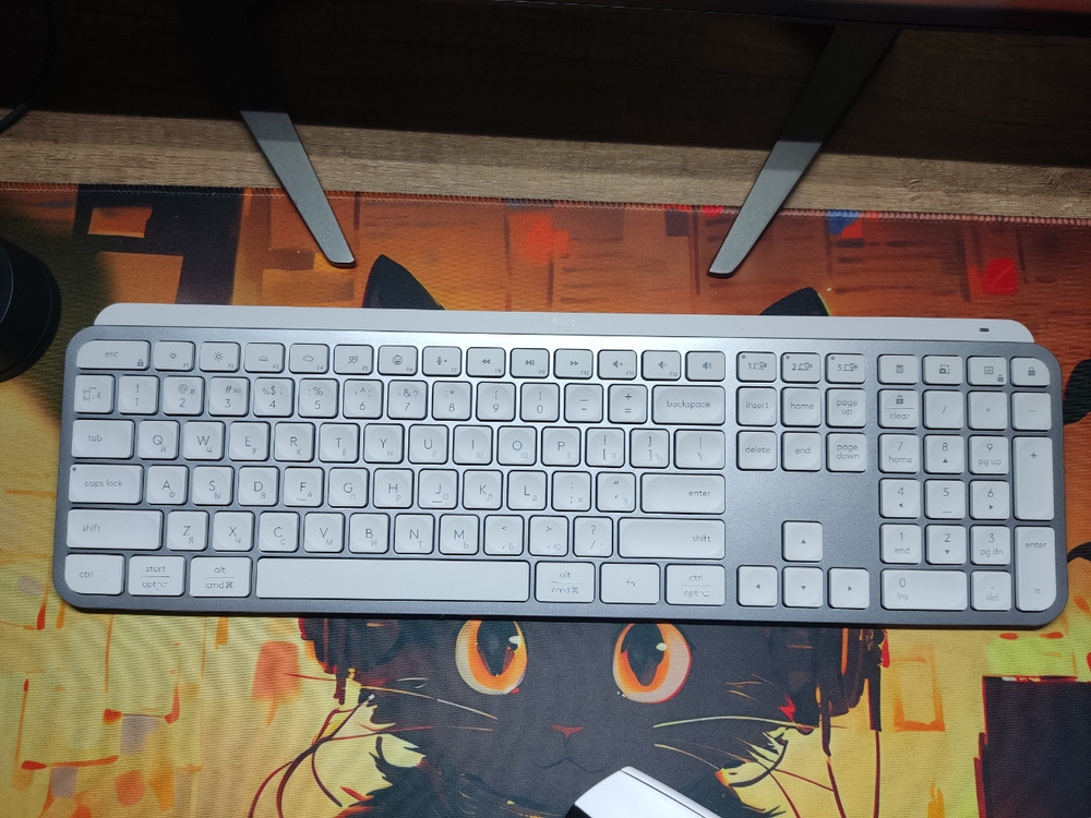 Logitech Клавиатура беспроводная Mx keys S, (CS Jelly White ...