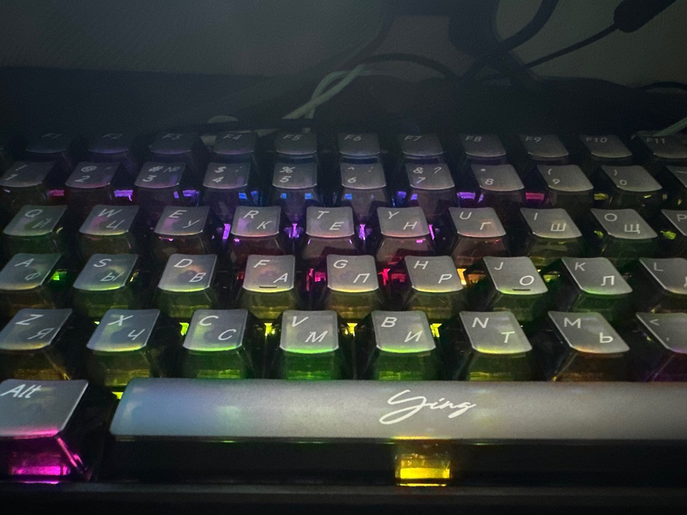 WLMOUSE YING 75 Клавиатура из кованого углеродного волокна, Русская раскладка, Shadow Switch ...