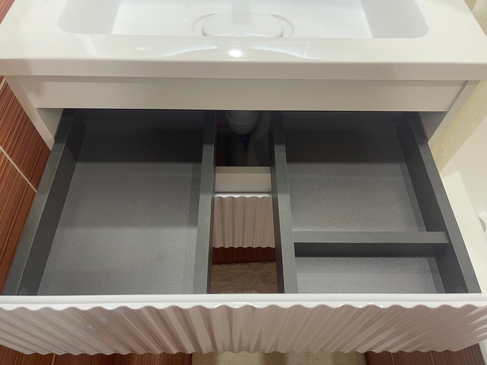 Тумба под раковину в ванную подвесная Essety 60, 2 ящика с доводчиками ...