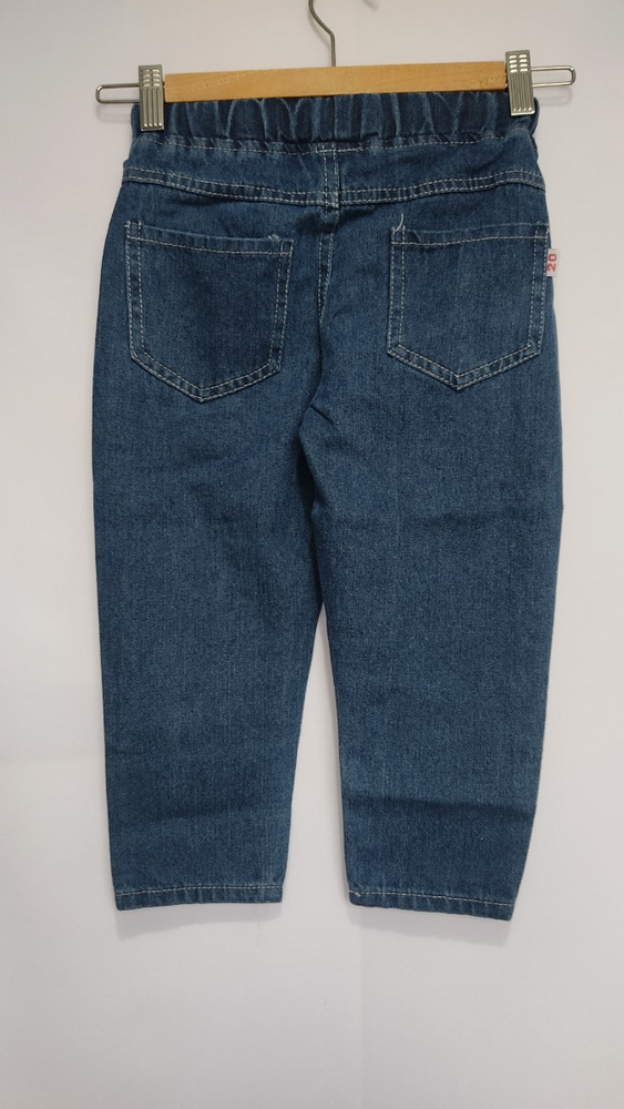 Джинсы Мальчики, Девочки BCATON ярко-синий Хлопок, размер 110 облегающий Средняя, рост 110 Китай ...