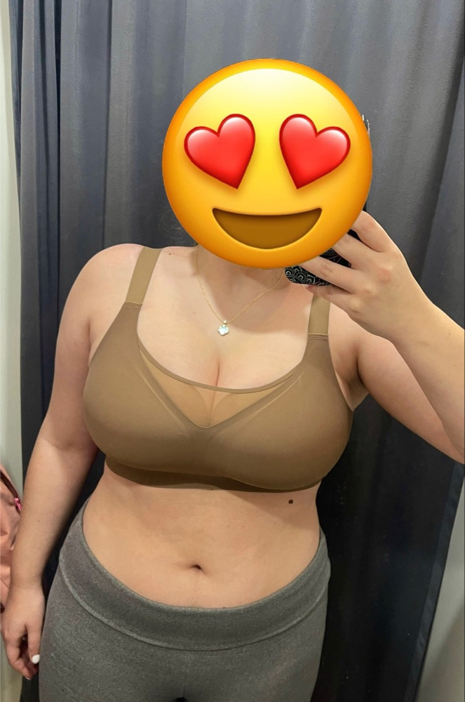 Бюстгальтер Женский white peach бесшовный, размер 85E, 85F бежевый Нейлон, Спандекс Домашний ...