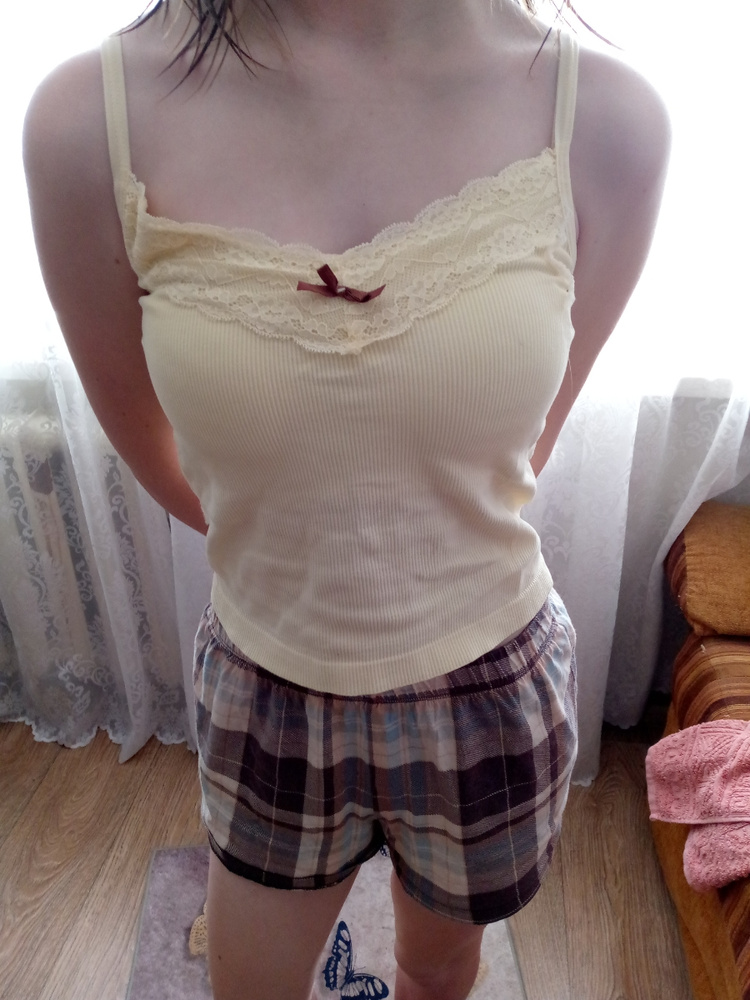 Кроп-топ Женский MOOCIE бежевый меланж, размер 40, 46 Политекс Без рукавов Повседневный Китай ...