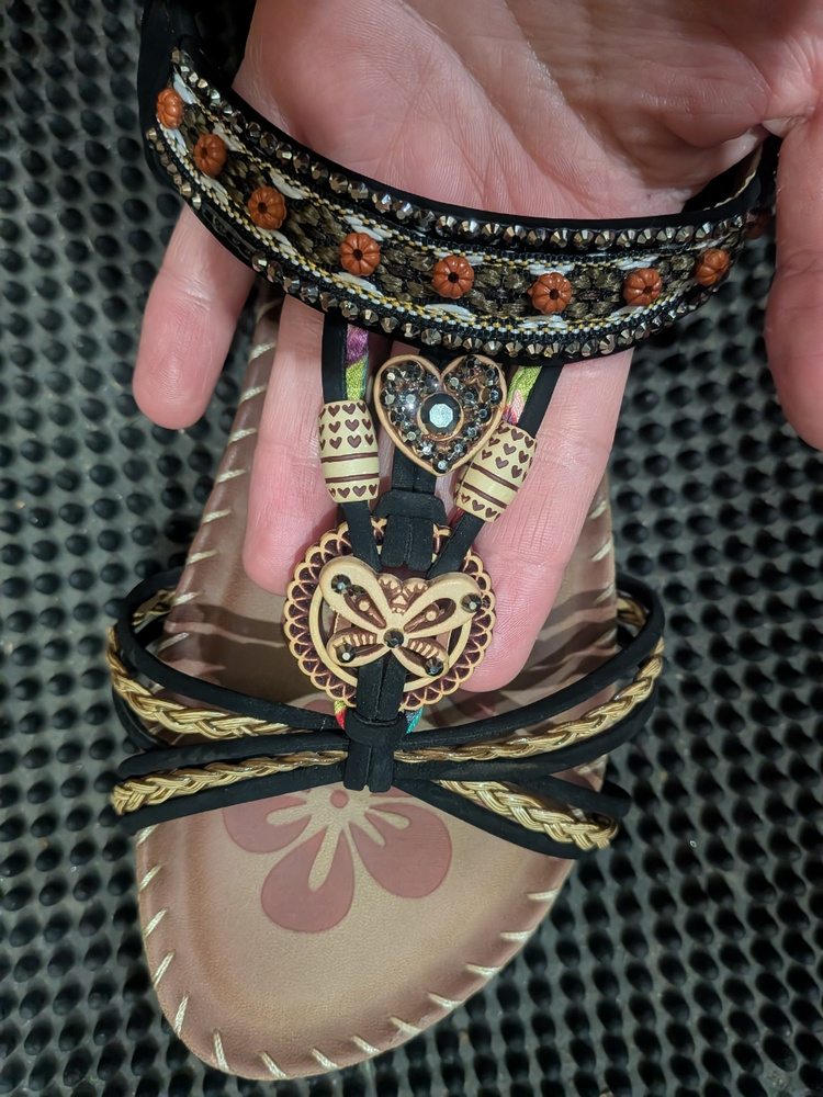 Босоножки Женский Без каблука Синтетическая кожа, размер 39 Низкая ...