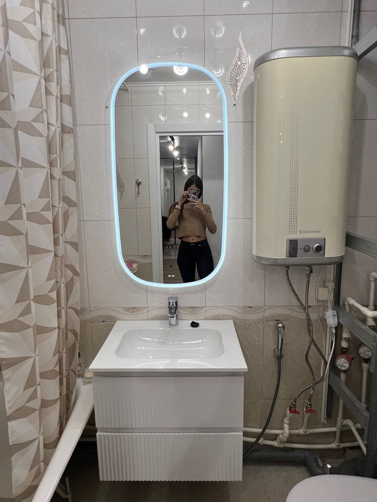 Тумба с раковиной Sancos Snob R 90 подвесная, doha soft, раковина ...