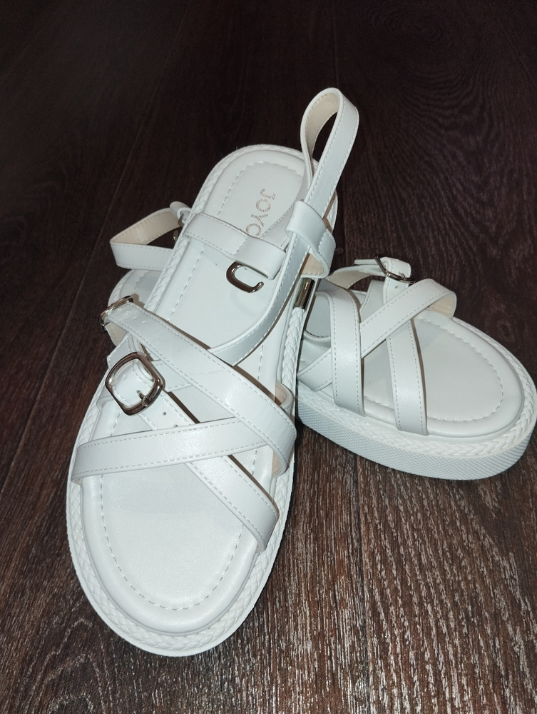 Босоножки Женский JOYCITY Платформа Экокожа, размер 39 Открытый нос, Ремешок вокруг щиколотки F ...