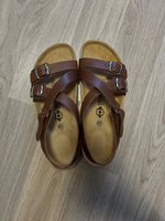 Сандалии Женский Ortmann, размер 38 Натуральная кожа Анатомическая стелька, Открытый нос Лето ...