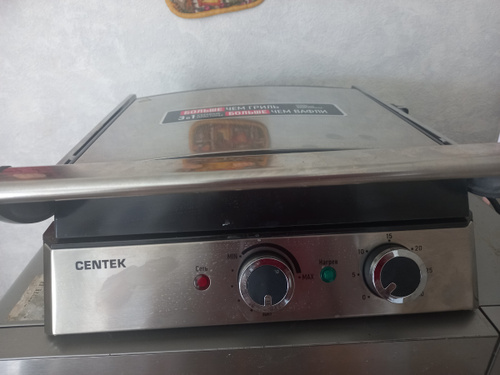 Мини-гриль электрический Centek CT-1448 для приготовления горячих блюд, сэндвичей и вафель, 800 ...