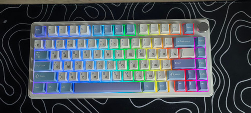 Клавиатура игровая Attack Shark M86 Moonlit Night RGB (RUS), беспроводная, 80 кнопок, HotSwap ...