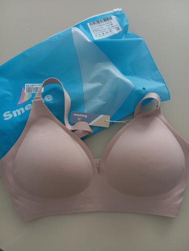 Бюстгальтер Женский Smelee без косточек, бесшовный, размер 70C, 75A черный Полиамид, Эластан ...