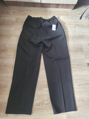 Брюки Мужской Paolo Marni палаццо черный Хлопок, Полиэстер Офисный/школьный, размер 48 Молния ...