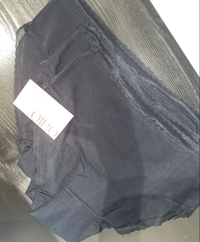 Комплект трусов Женский OIRO слипы Хлопок, Лайкра синий, изумрудный, размер 54, 56 Средняя Китай ...