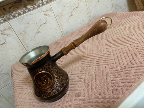Турка для кофе медная 160 мл, JEZVA COFFEE Армянская джезва цельная, коллекция "Винтаж" купить ...