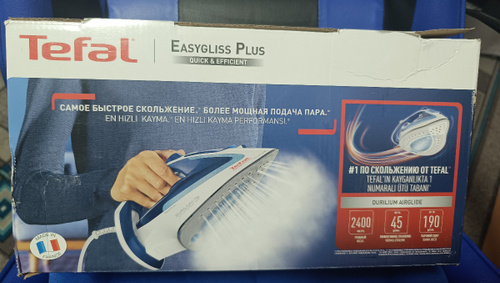 Tefal Easygliss Plus FV5718E0 Утюг для одежды, с отпаривателем, белый ...