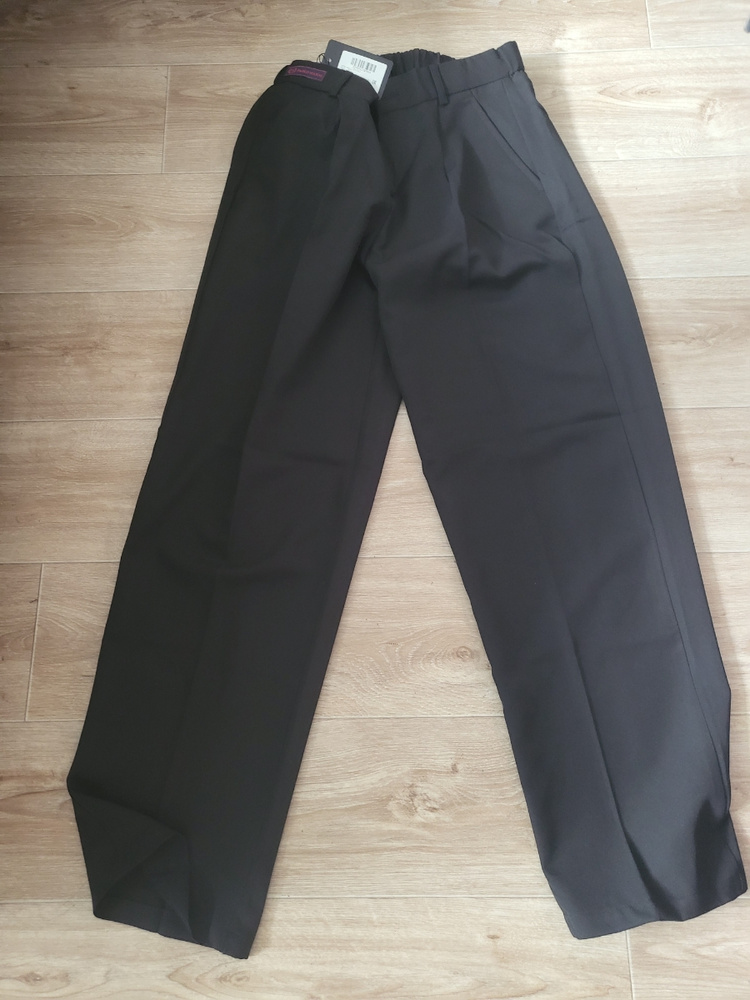 Брюки Мужской Paolo Marni палаццо черный Хлопок, Полиэстер Офисный/школьный, размер 48 Молния ...