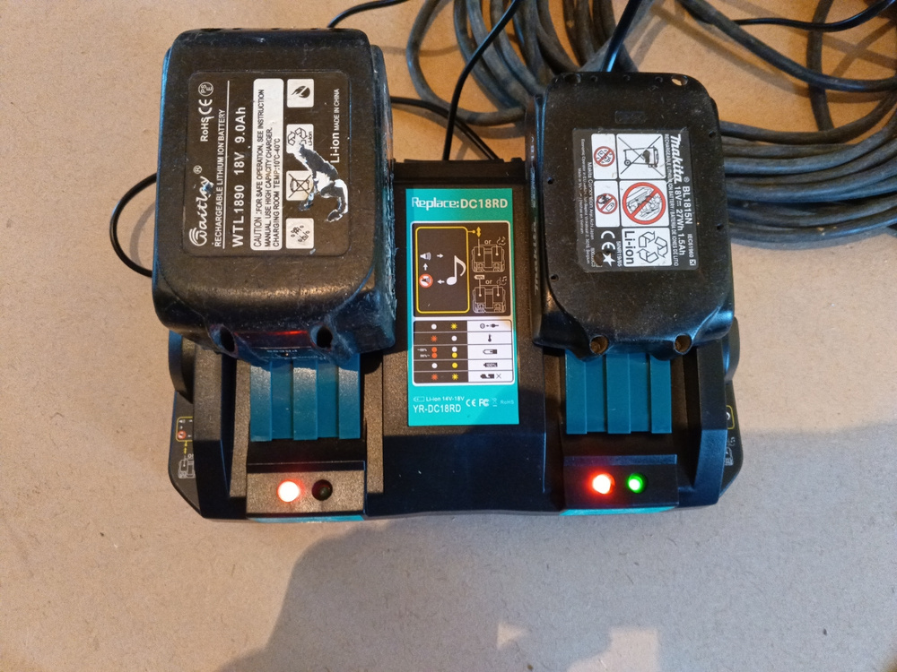 7 отзыв на Аккумулятор Makita BL1860B 18V 6000 мАч + двойное зарядное ...