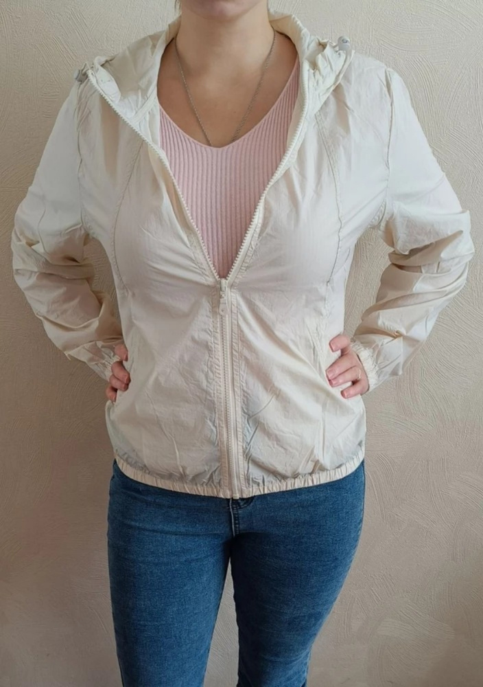 Ветровка Женский HELLO MODA! Капюшон пыльная роза Нейлон, размер 40, 42 Длинный На любой сезон ...