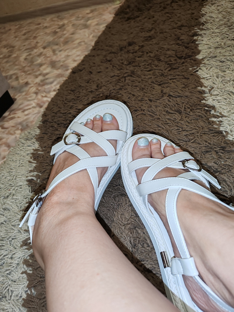 Босоножки Женский JOYCITY Платформа Экокожа, размер 36 Открытый нос, Ремешок вокруг щиколотки F ...