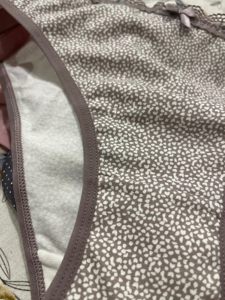 Комплект трусов Женский OIRO слипы Хлопок, Эластан белый, кофе, размер 50, 52 Низкая Кружево ...