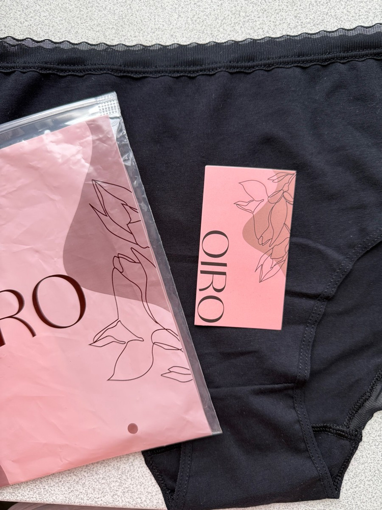 Комплект трусов Женский OIRO слипы Хлопок, Лайкра синий, изумрудный, размер 54, 56 Средняя Китай ...