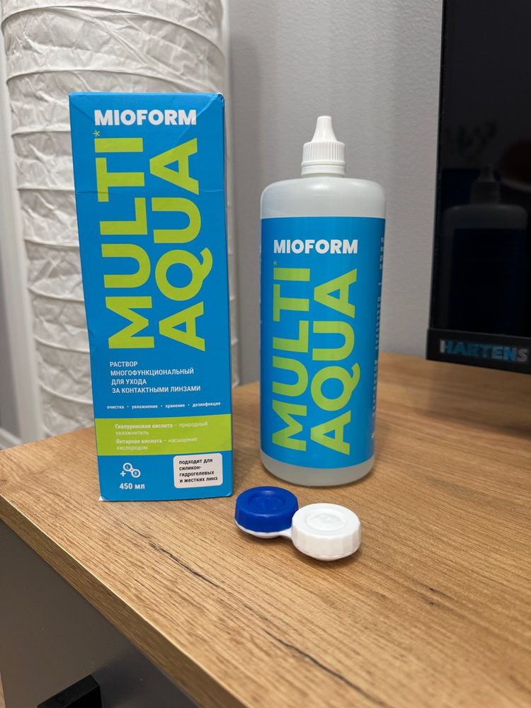 Раствор для мягких и жестких контактных линз Mioform MULTIAQUA (МУЛЬТИАКВА), 450 мл купить на ...