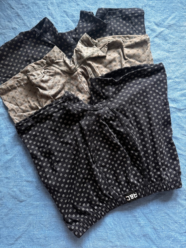 Комплект трусов Мужской RUSCOTTON Хлопок разноцветный, размер 54 Средняя Россия Повседневный ...