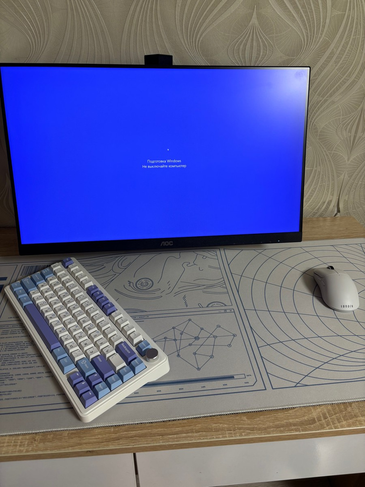 Клавиатура игровая Attack Shark M86 Moonlit Night RGB (RUS), беспроводная, 80 кнопок, HotSwap ...