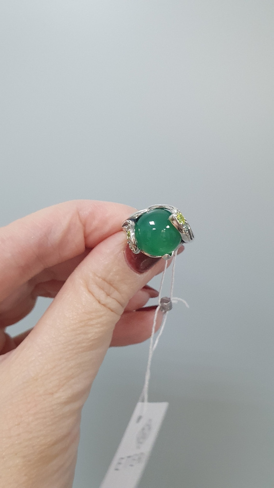 ETERI Кольцо серебро 925 с хризопразом купить на OZON по низкой цене (3094073566)