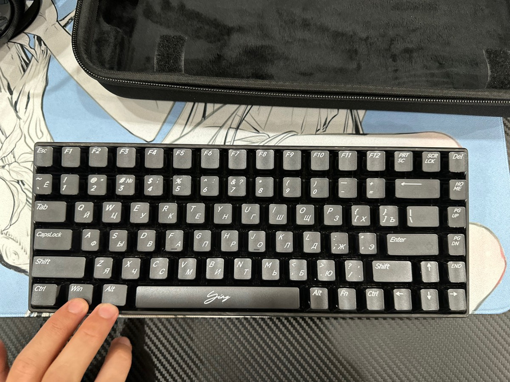 WLMOUSE YING 75 Клавиатура из кованого углеродного волокна, Shadow Switch (TTC), Белая купить на ...