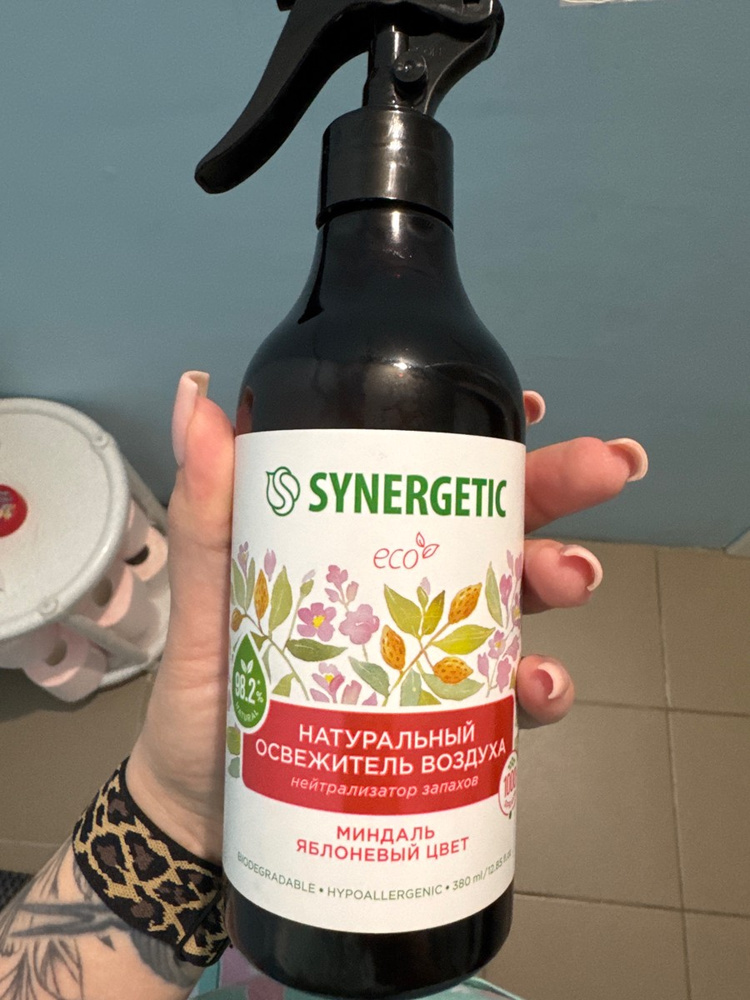 Освежитель воздуха, ароматизатор парфюм для дома, туалета SYNERGETIC набор 3 шт по 380 мл ...