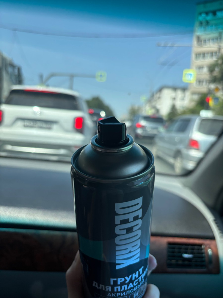 Грунтовка белая матовая в баллончике акриловая - аэрозольный грунт Decorix большого объема 650 ...