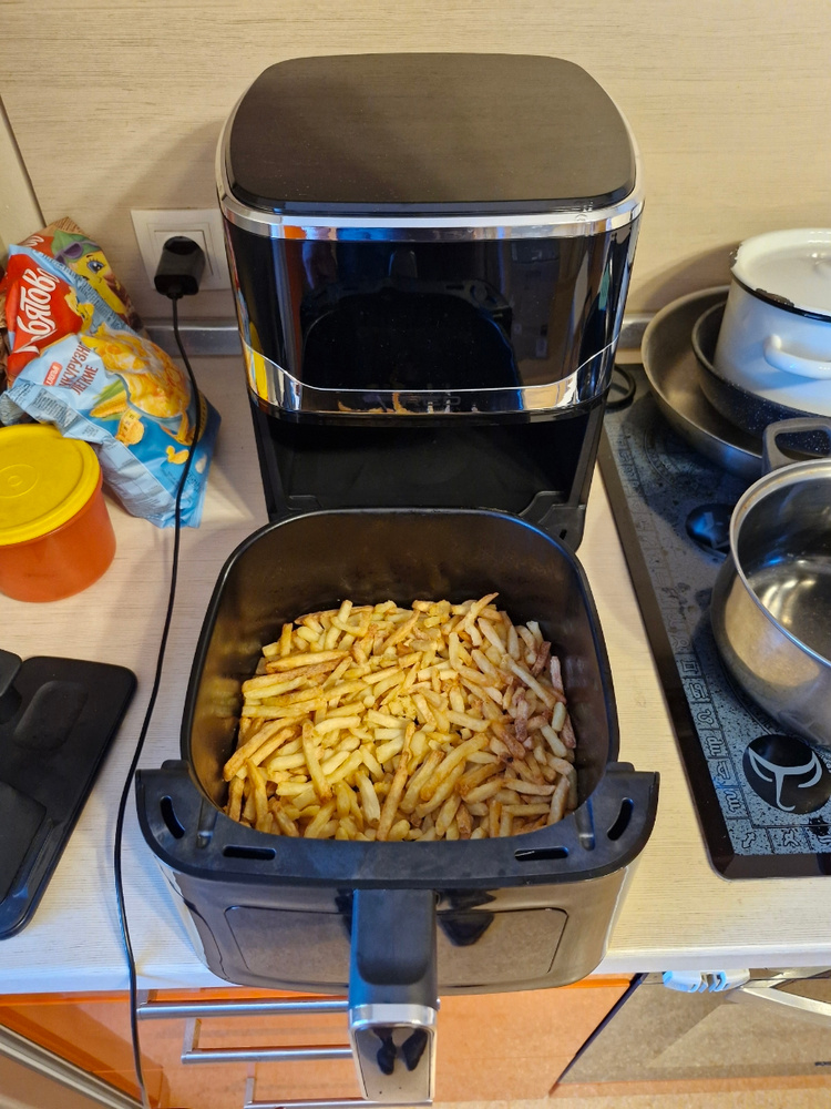 Аэрогриль электрический 3 в 1 RED SOLUTION COLORSENSE W260, аэрофритюрница 6 литров, 2 тэна ...