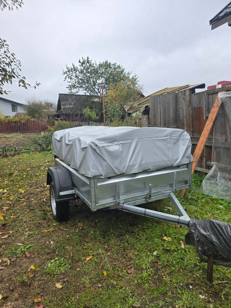 Тент для прицепа КМЗ 7194 В1 (1860*1310*370) высота каркаса 32,5 см 400гр купить c доставкой на ...