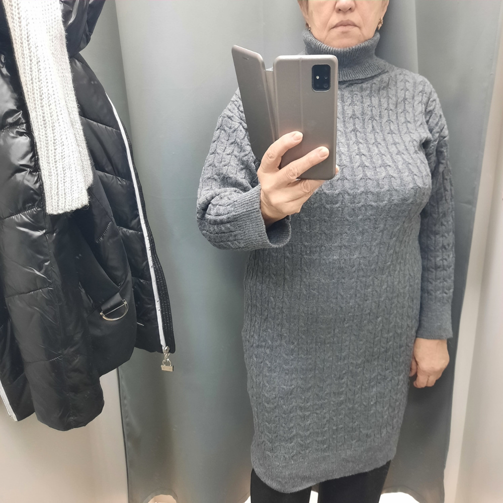 Платье Женский World of Estiya бежевый платье-свитер Повседневный ...