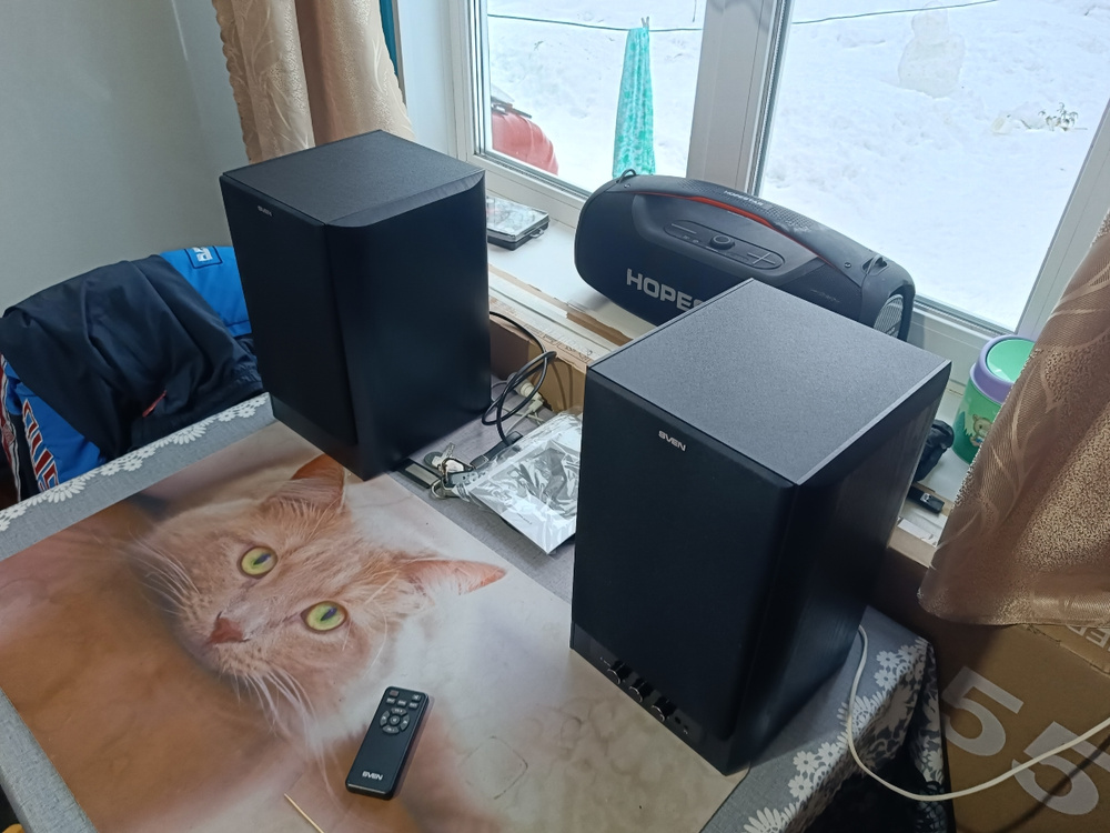 SVEN MC-30 Колонки для компьютера Hi-Fi / Музыкальная акустическая система 2.0 с пультом ДУ ...