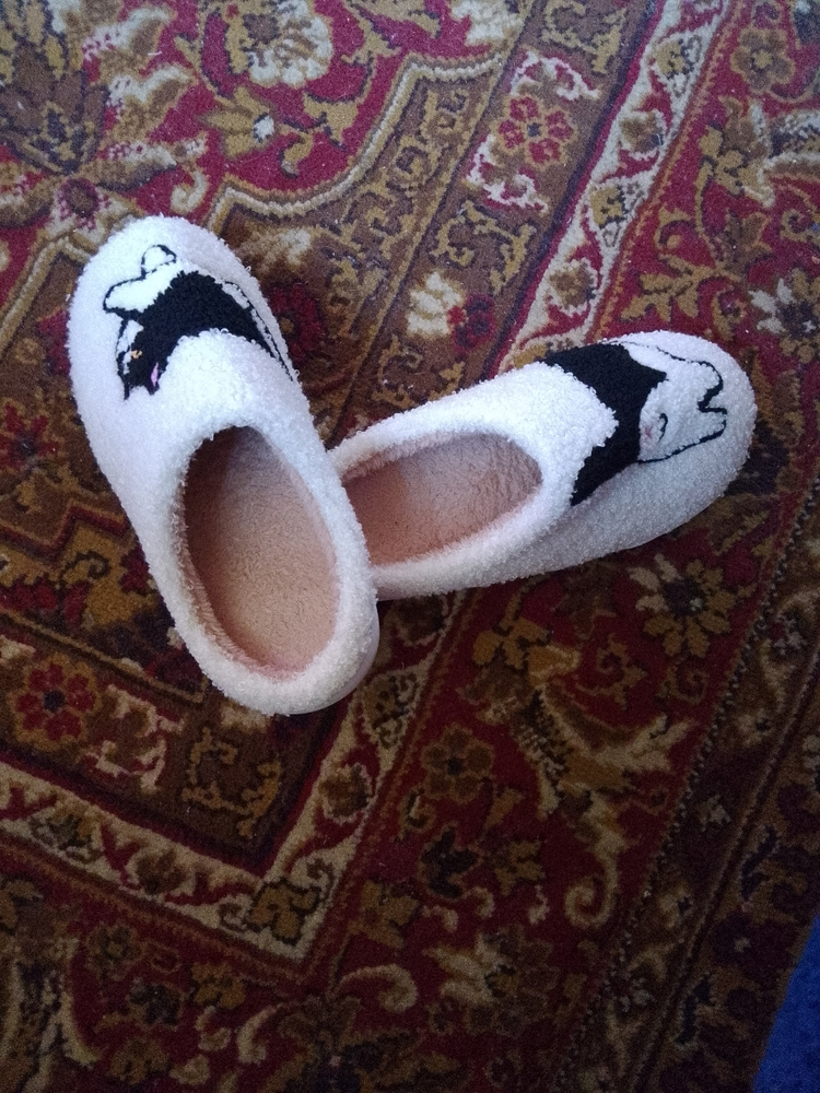 Тапочки Женский ZinBee, размер 40 белый Вышивка Закрытый нос Китай Зима купить c доставкой на ...